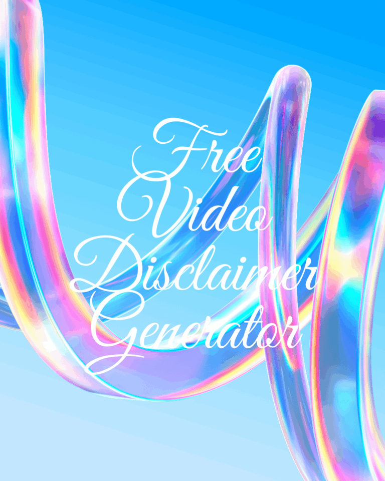 Free Video Disclaimer Generator - SEO Tool Zone